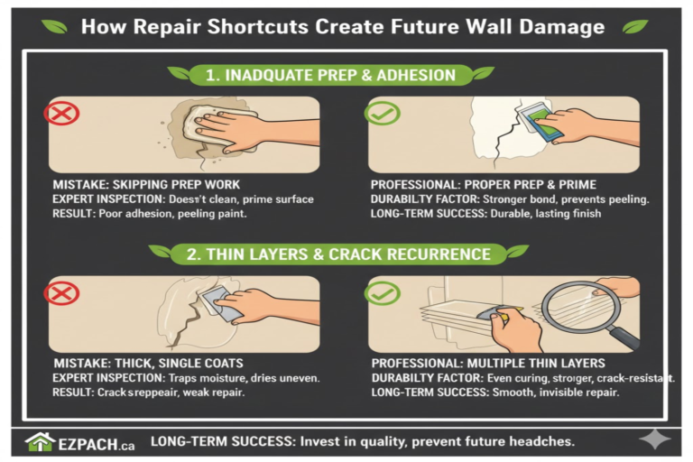 How Repair Shortcuts Create Future Wall Damage - EZ PATCH